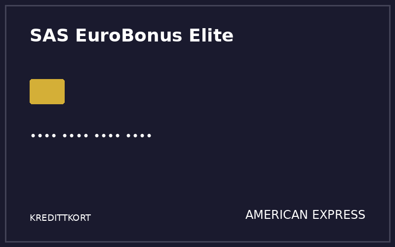 SAS EuroBonus Amex Elite 2026 – Vurdering | Kredittkort.nu